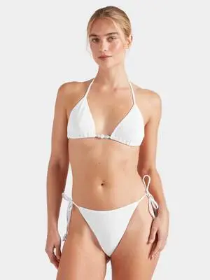 Hunza G Gina Beaded Original Crinkle™ One-piece Bikini - Crinkle White