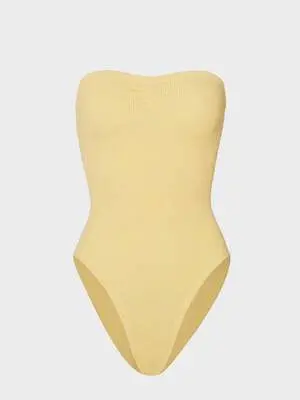 Hunza G Hunza G Brooke Swim Original Crinkle™ One Piece Butter