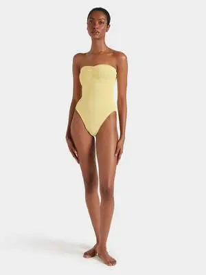 Hunza G Brooke Swim Original Crinkle™ One Piece - Butter