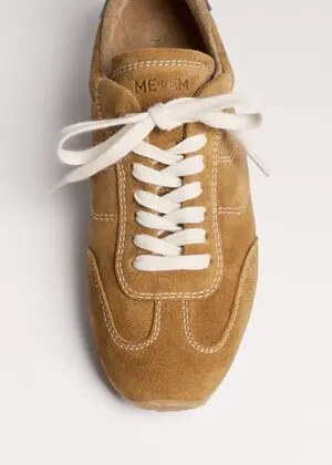 ME+EM Retro Runner Suede Sneakers - Sand