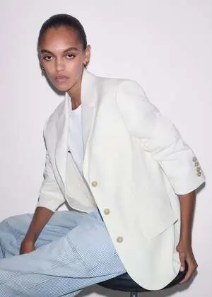 ME+EM Intelligently Oversized Blazer - Ivory