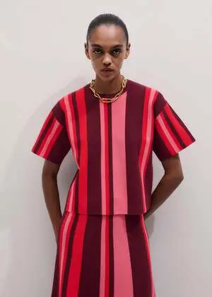 ME+EM Milano Stripe Relaxed Knit Tee