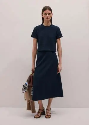 ME+EM Jacquard Short Sleeve Top