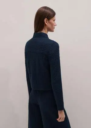 ME+EM Jacquard Zip-through Top