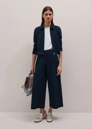 ME+EM Jacquard Zip-through Top
