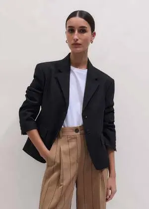 ME+EM Oversized Short Blazer