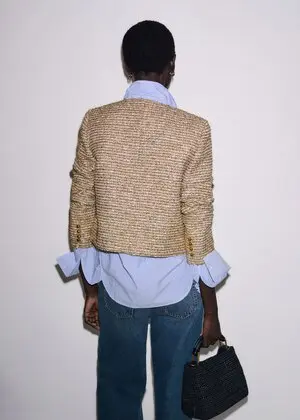 ME+EM Metallic Crop Evening Jacket