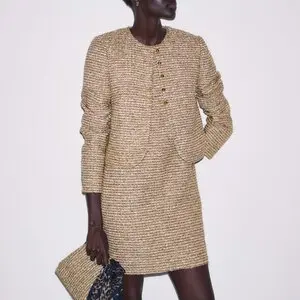 ME+EM Metallic Crop Evening Jacket