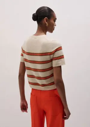 ME+EM Cashmere Stripe Knit Tee