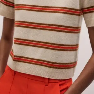 ME+EM Cashmere Stripe Knit Tee