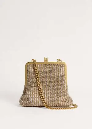 ME+EM Tweed Crossbody Bag - Gold