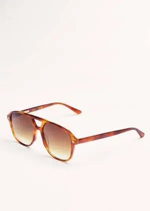 ME+EM Acetate Aviator Sunglasses - Havana Tortoiseshell