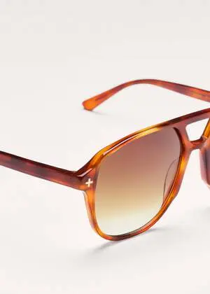 ME+EM Acetate Aviator Sunglasses - Havana Tortoiseshell
