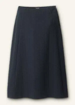 ME+EM Curling Crosses Jacquard Textured Midi Skirt