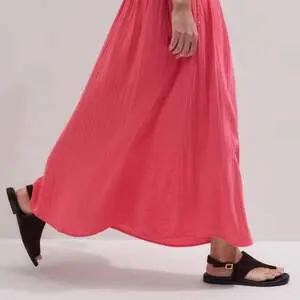 ME+EM Cheesecloth Maxi Skirt - Candy Coral