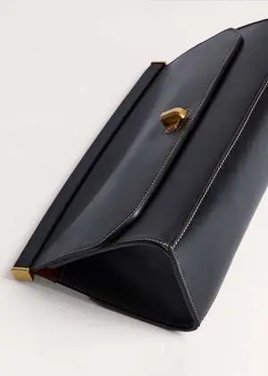 ME+EM Tailored Leather Clutch - Black