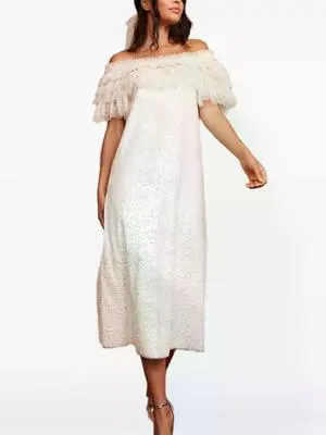 NEEDLE & THREAD Ruffled Midi Dress
