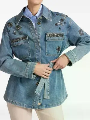 ELENA MIRÒ Embellished Denim Jacket