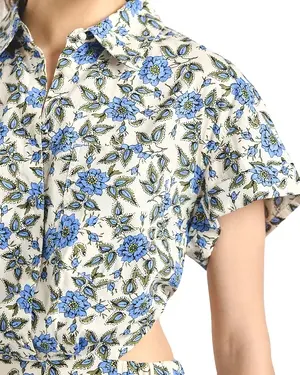 Derek Lam 10 Crosby Alba Printed Dress - Blue Bell