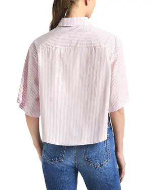 Derek Lam 10 Crosby Ember Cropped Button Shirt