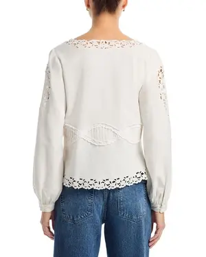 Sea Sofia Embroidered Long Sleeve Blouse