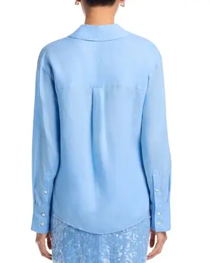 Veronica Beard Perezzi Linen Shirt - Blue Jay