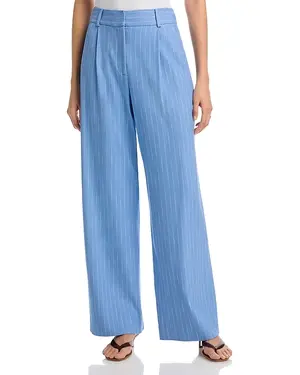 Veronica Beard Hyser Pleated Wide Leg Pants