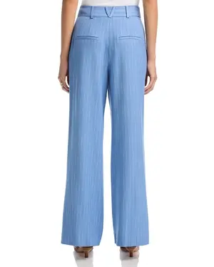 Veronica Beard Hyser Pleated Wide Leg Pants