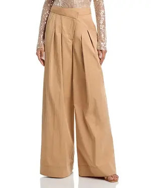 Veronica Beard Heron Pleated Wide-leg Pants