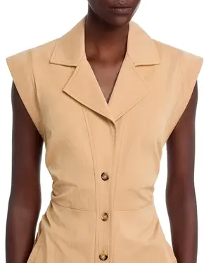 Veronica Beard Orla Midi Shirt Dress - Khaki