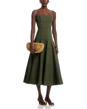 Veronica Beard Ilona Midi Dress - Army