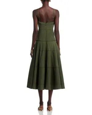Veronica Beard Ilona Midi Dress - Army