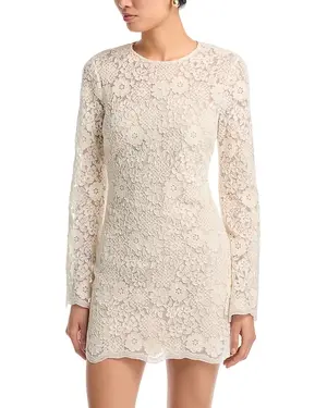 Veronica Beard Teresia Lace Mini Dress - Dove
