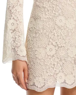 Veronica Beard Teresia Lace Mini Dress - Dove