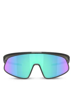 Oakley Rslv Rectangular Sunglasses, 41mm Grey Smoke