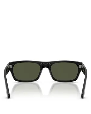 Persol Rectangular Sunglasses, 58mm - Black