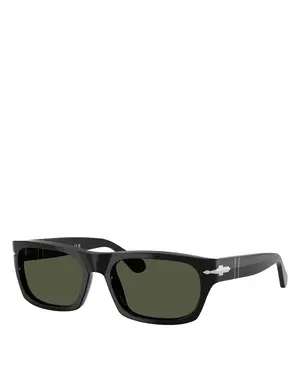 Persol Rectangular Sunglasses, 58mm - Black