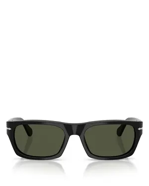 Persol Rectangular Sunglasses, 58mm - Black