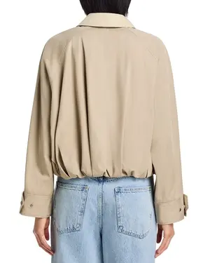3.1 Phillip Lim Snap Front Blouson Bomber Jacket - Khaki