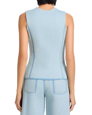 3.1 Phillip Lim Denim Effect Button Front Vest