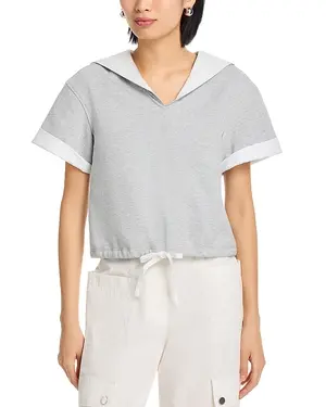 3.1 Phillip Lim French Terry Sailor Top - Light Grey Medium