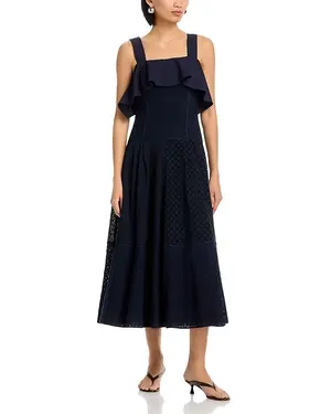 3.1 Phillip Lim Broderie Anglaise Midi Dress