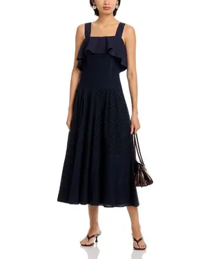 3.1 Phillip Lim Broderie Anglaise Midi Dress