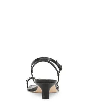 Vince Polli Kitten Heel Sandals - Black
