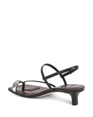 Vince Polli Kitten Heel Sandals - Black