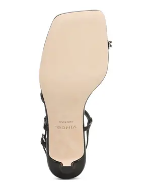 Vince Polli Kitten Heel Sandals - Black