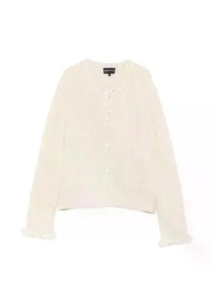 Emporio Armani Textured Fringed Hem Jacket