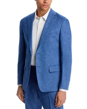 Vince Slim-fit Linen Suit Jacket - Blue