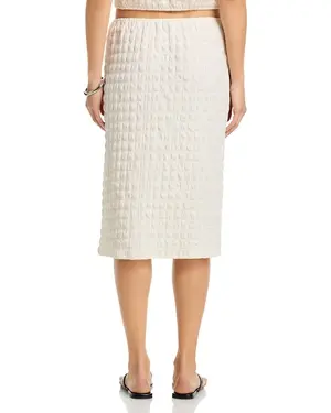 Proenza Schouler White Label Lori Textured Midi Skirt - Off White