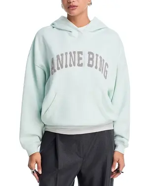 ANINE BING Harvey Fleece Hoodie - Green